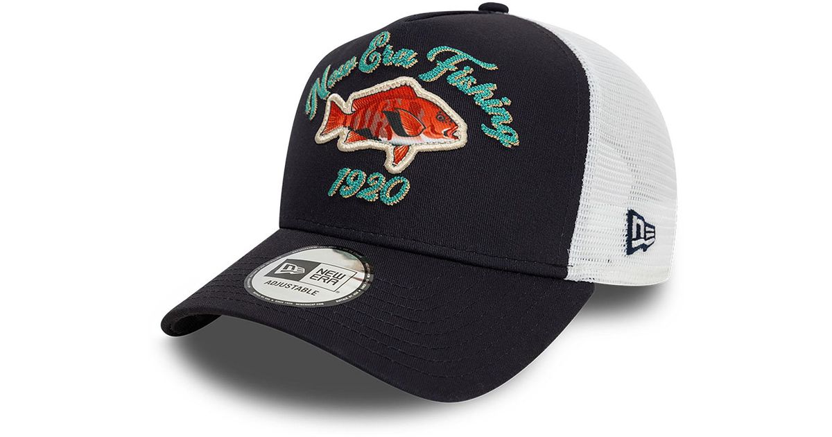 KTZ New Era Fishing Red Snapper 9forty A-frame Trucker Adjustable Cap ...
