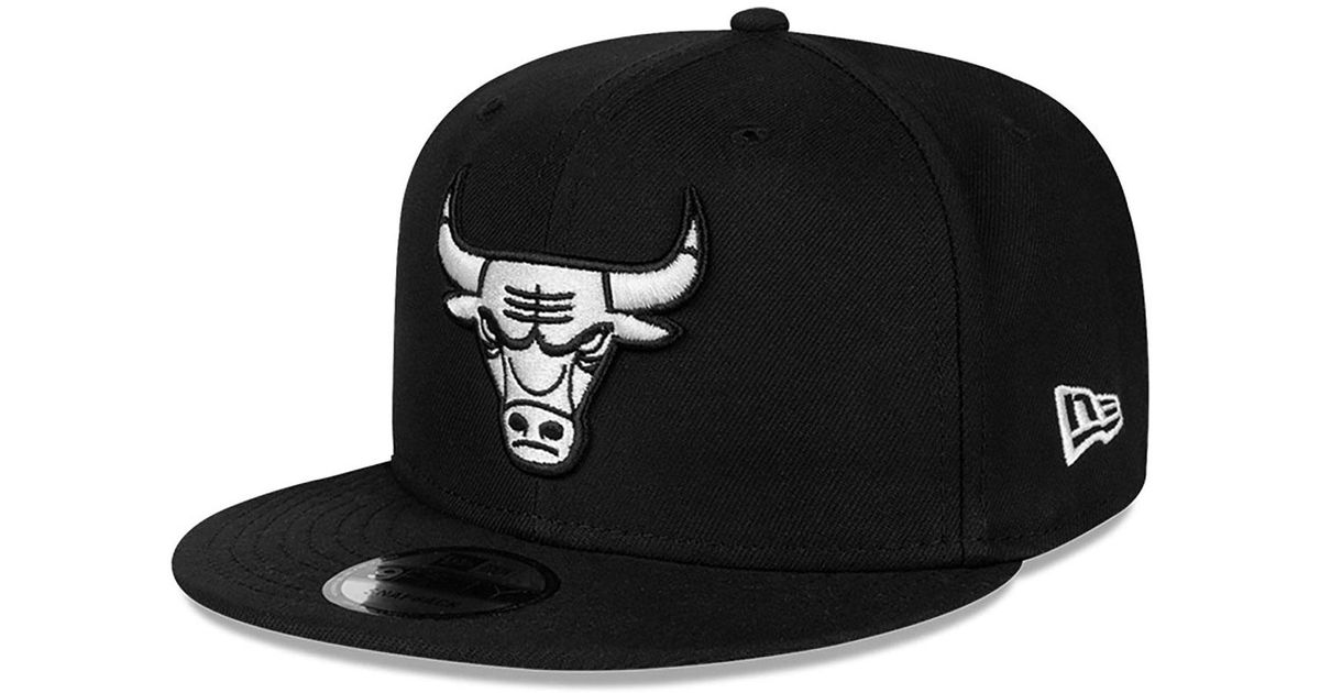 KTZ Chicago Bulls Chain Stitch 9fifty Snapback Cap in Black for Men ...