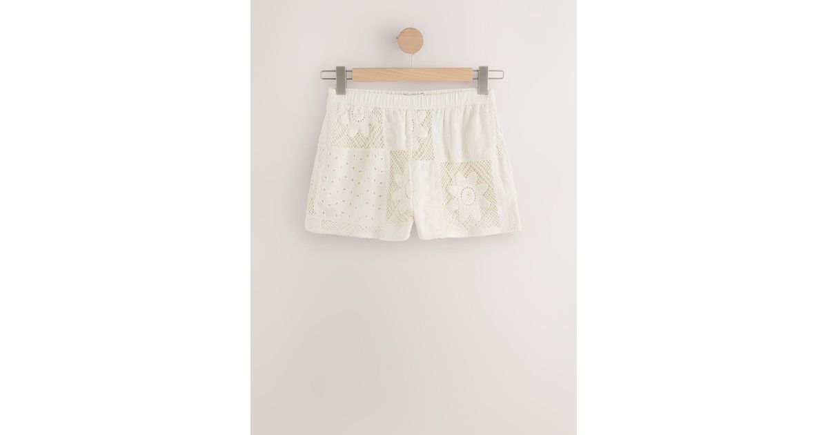 Next Crochet Summer Shorts in Natural | Lyst