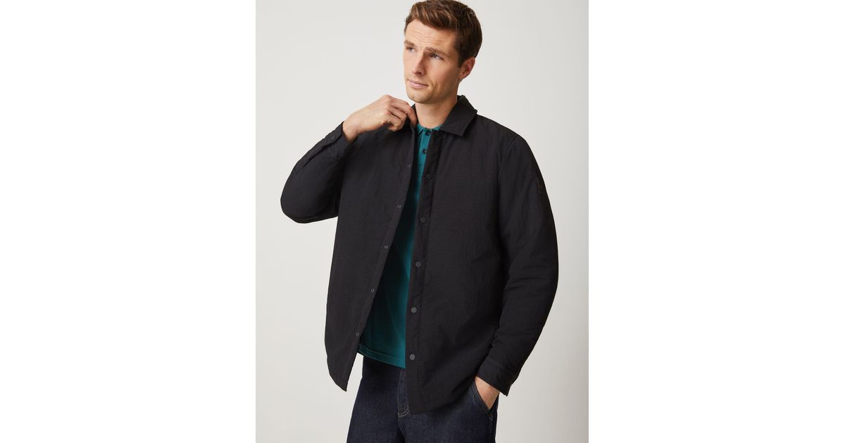 BOSS Locky Regular-Fit Overshirt in Black for Men | Lyst
