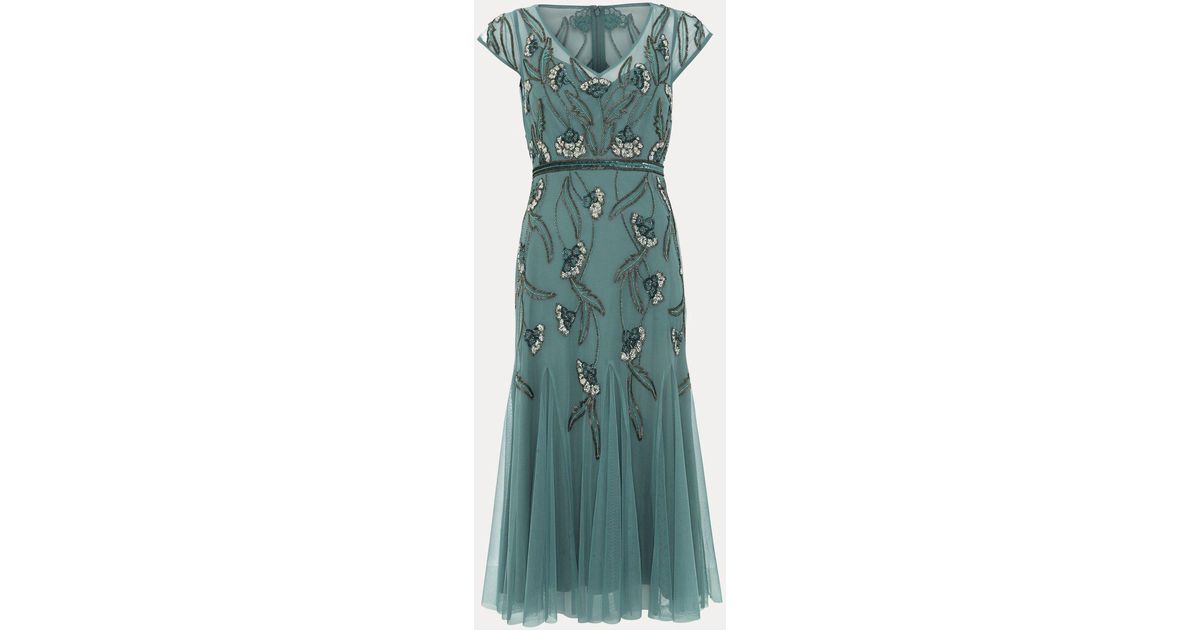 Phase Eight Evonne Beaded Dress in Green | Lyst