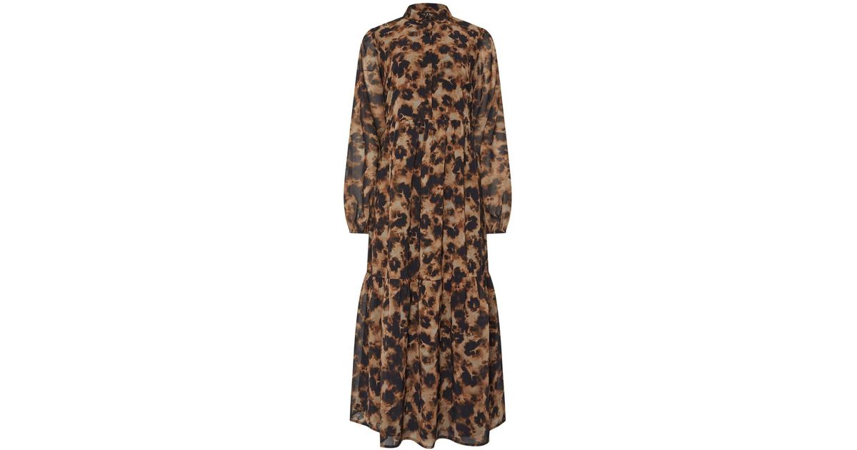 Long Tall Sally Tortoise Shell Maxi Dress in Brown | Lyst