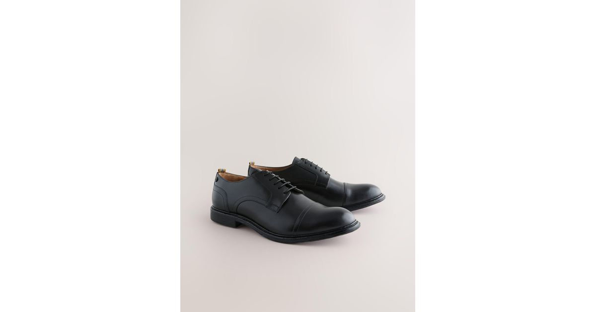 Next Leather Toecap Shoes in Black for Men | Lyst