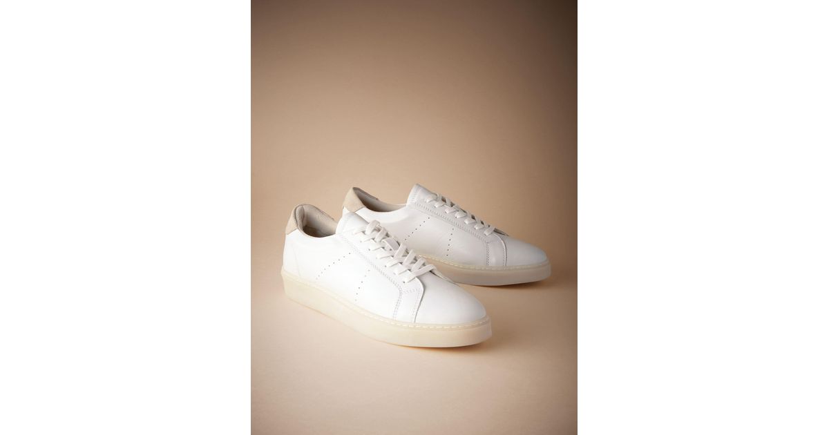 Next Signature Leather Trainers in Natural for Men | Lyst