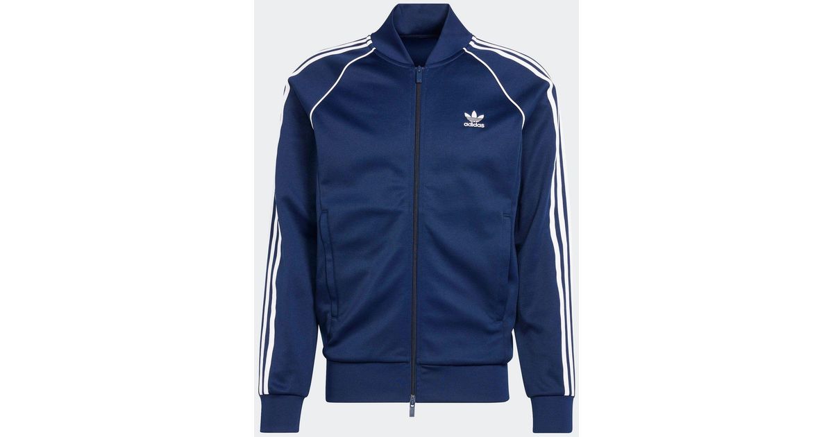 adidas Originals Adicolor Classics Super Star Track Top in Blue for Men ...