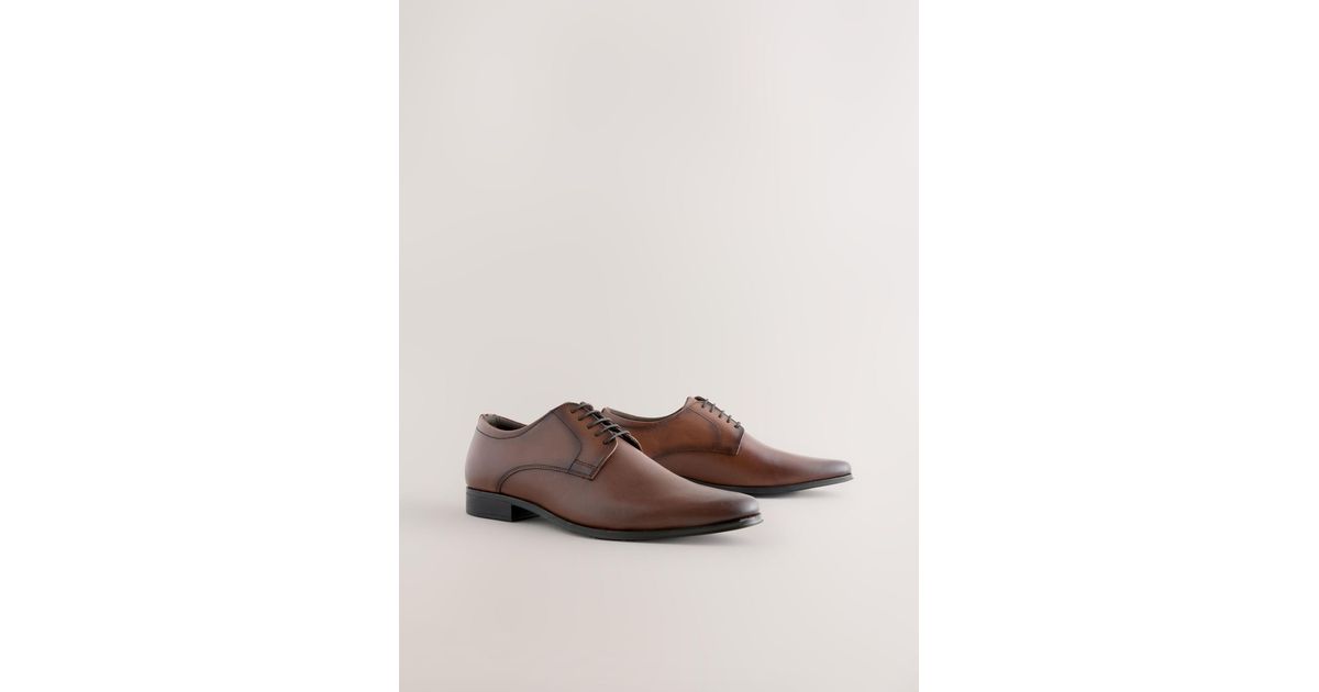 Next Embossed Derby Shoes in Brown for Men | Lyst