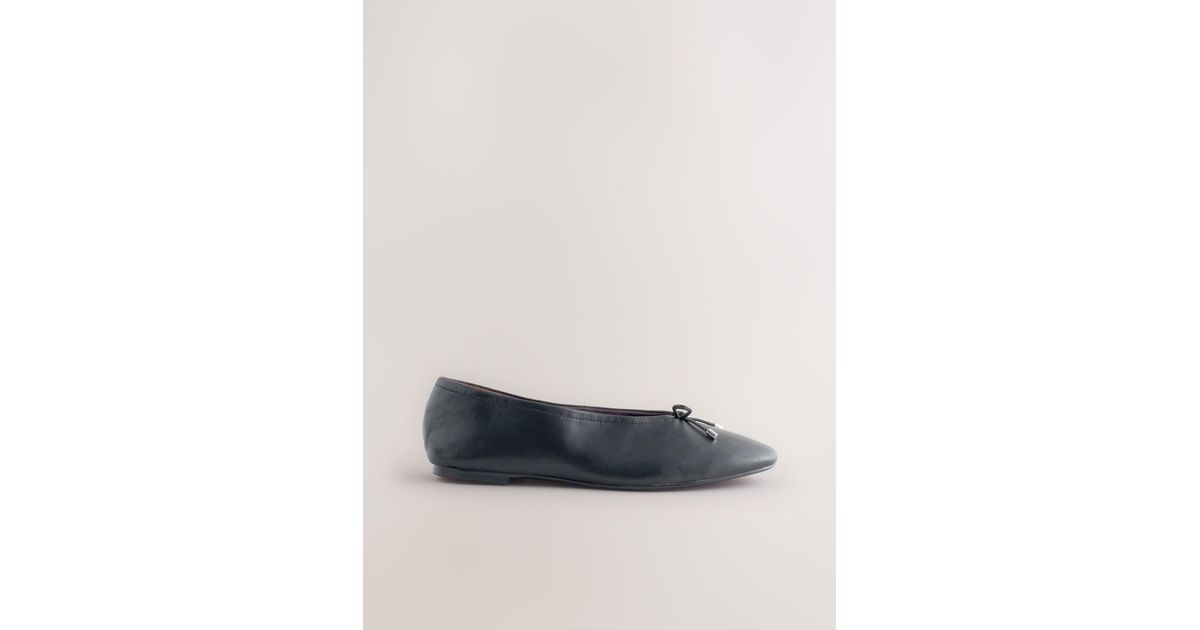 Next Forever Comfort Suede High Cut Ballet Flats in Blue | Lyst