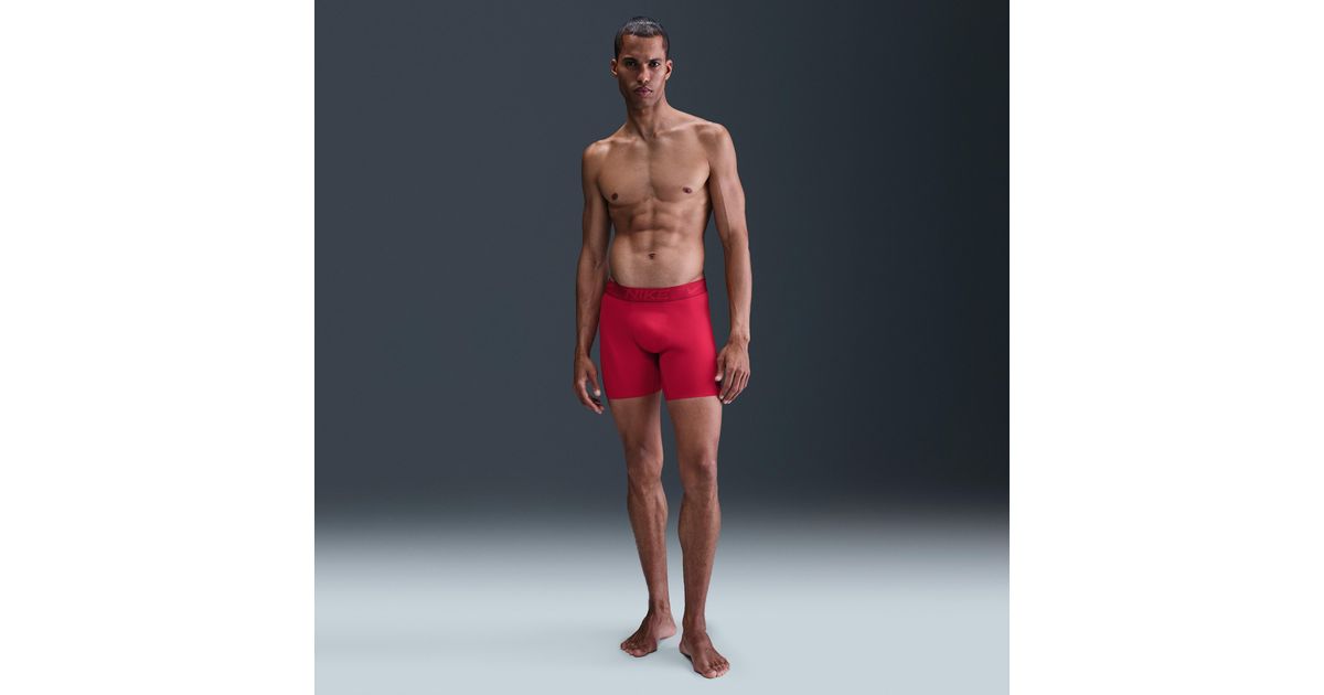 Nike Elite Micro Dri-Fit Adv Boxer Briefs in Red for Men | Lyst