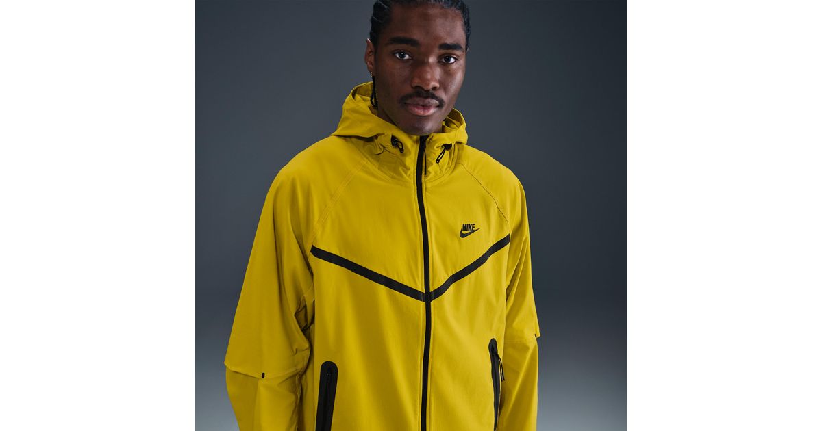 Nike Tech Woven Jacket in Yellow for Men | Lyst