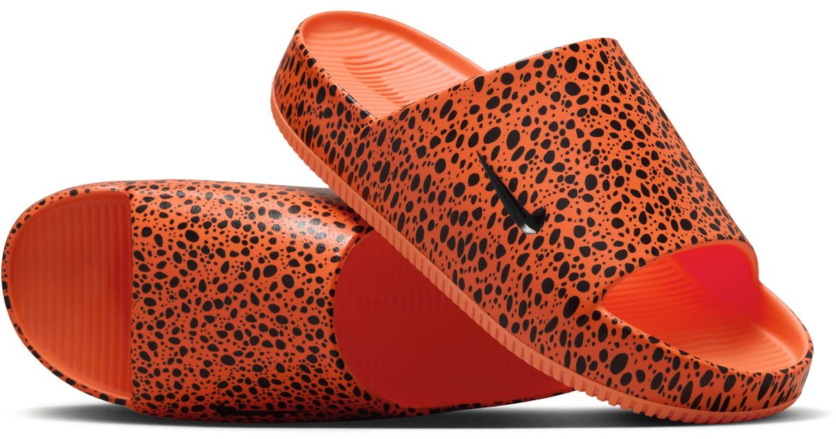 Nike Calm Electric Slides in Red for Men | Lyst