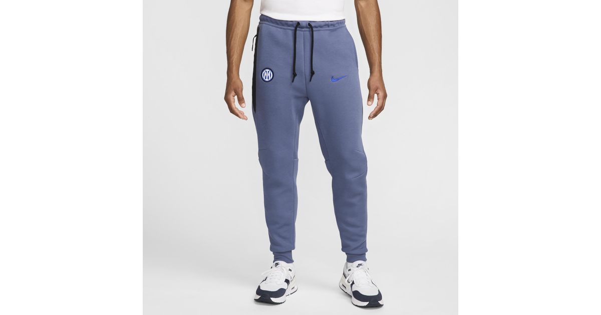 Nike Inter Milan Tech Fleece Football Joggers in Blue for Men | Lyst UK