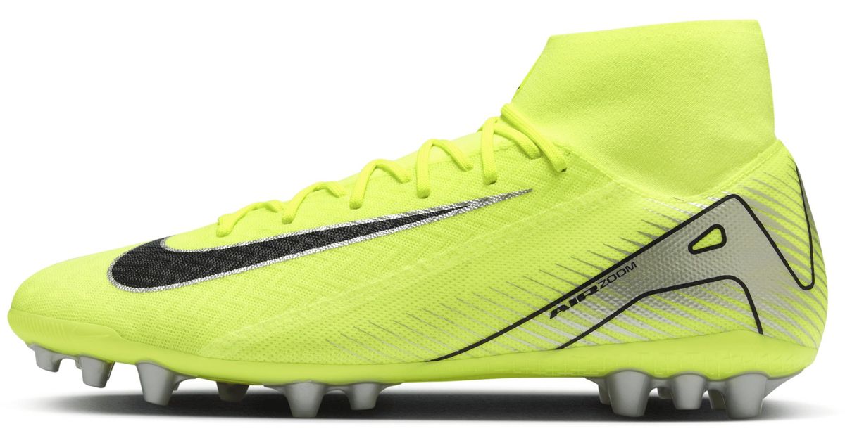 Nike Mercurial Superfly 10 Academy Ag High-Top Football Boot in Yellow ...