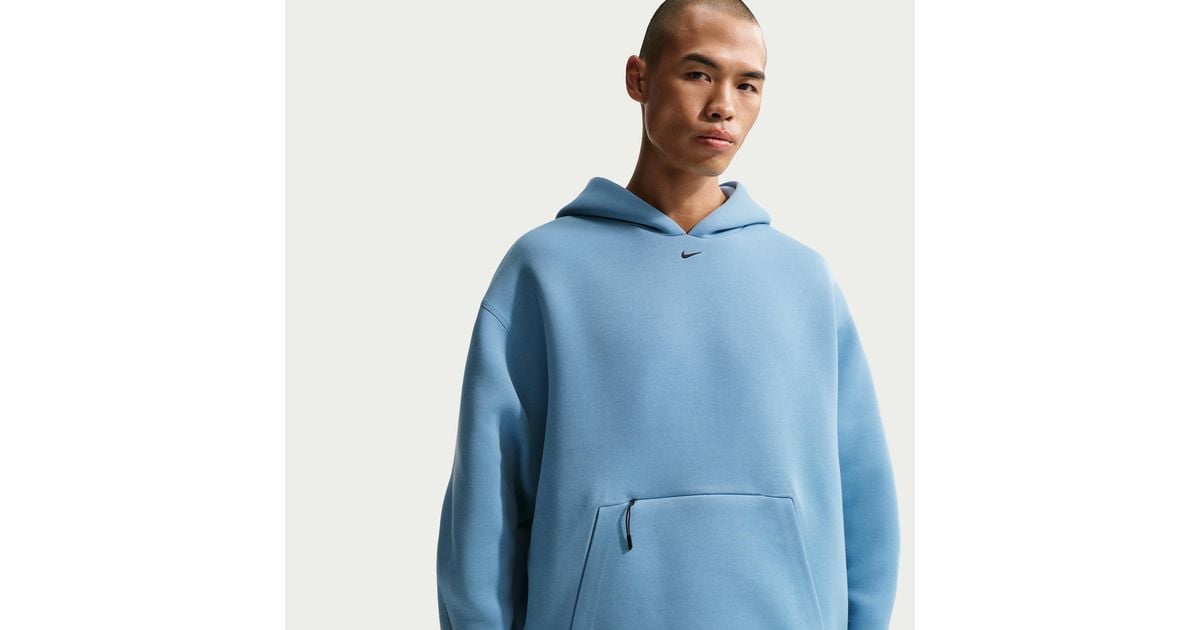 Nike Tech Fleece Pullover Hoodie in Blue for Men | Lyst
