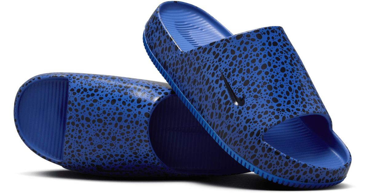Nike Calm Electric Slides in Blue for Men | Lyst
