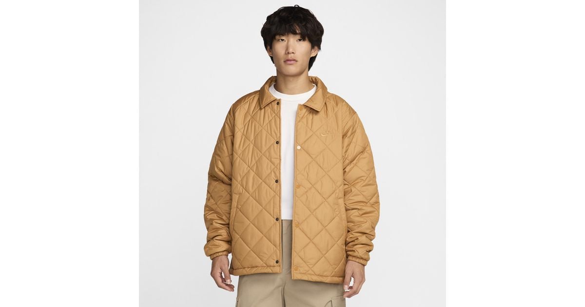 Nike Club Lightweight Quilted Therma-Fit Insulated Jacket in Brown for ...