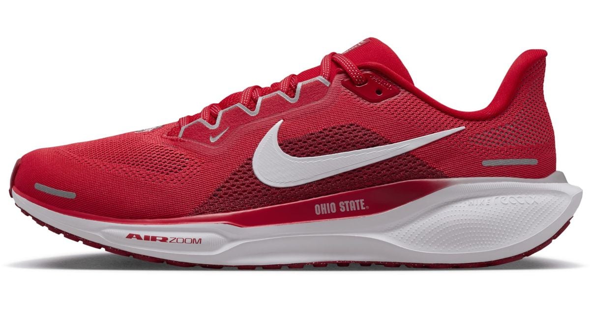 Nike Ohio State Pegasus 41 College Road Running Shoes in Red for Men | Lyst