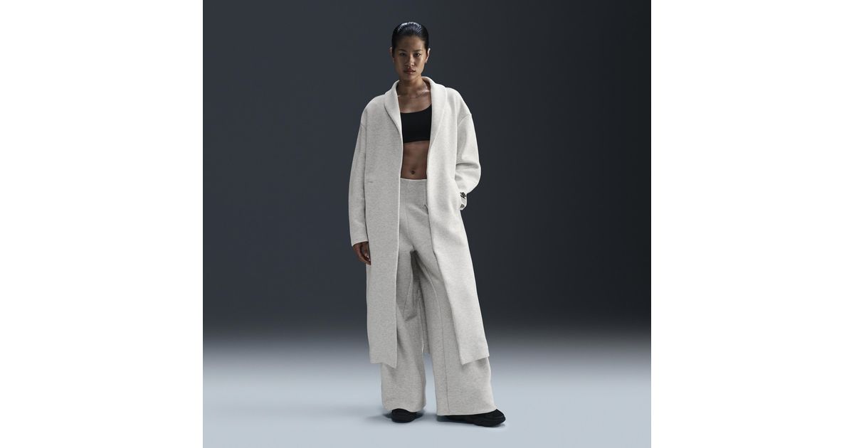 Nike Sportswear Tech Fleece Oversized Duster Jacket in Blue | Lyst