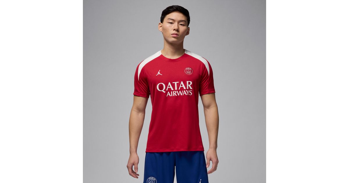 Nike Paris Saint-Germain 2024/25 Fourth Strike Performance Top in Red ...