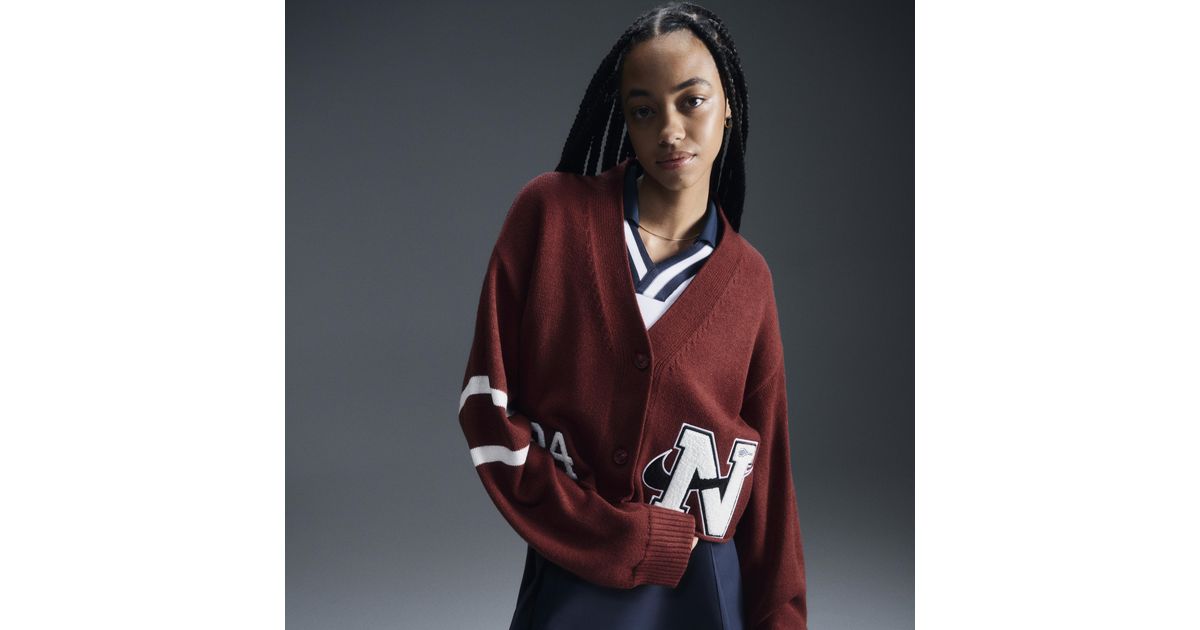Nike Women By Yoon Cardigan in Red | Lyst
