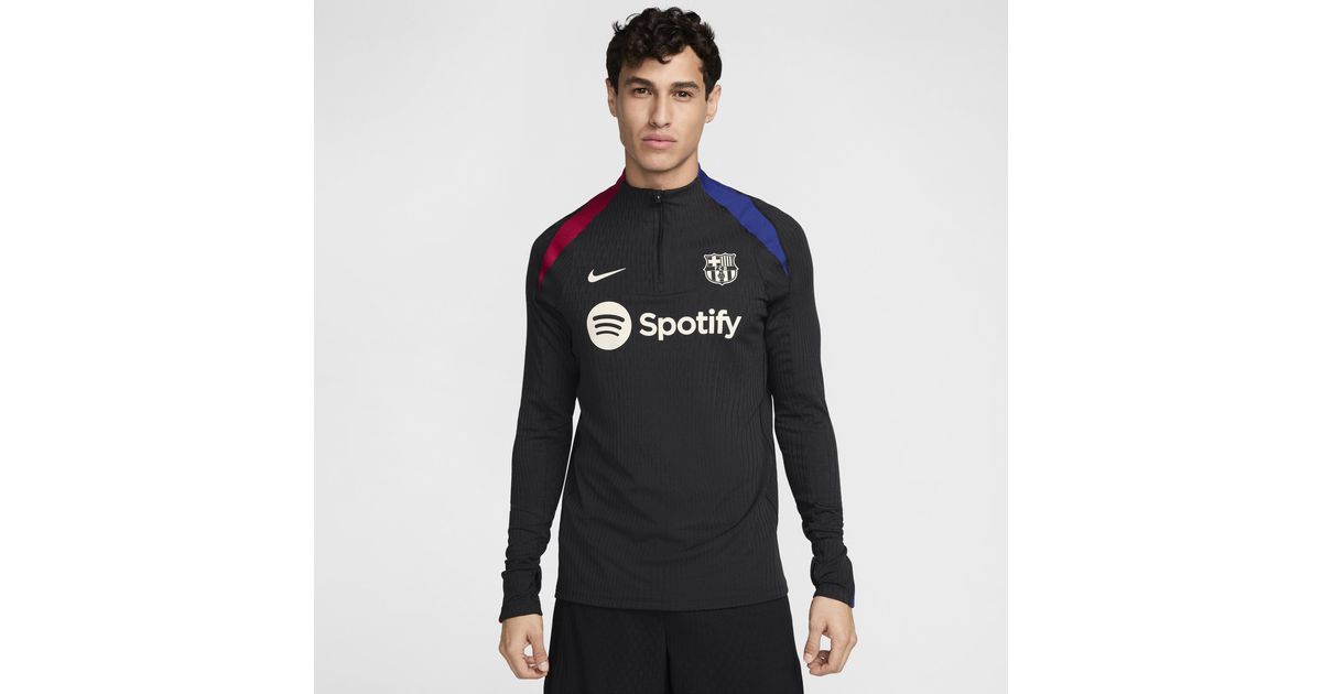 Nike F.C. Barcelona Strike Elite Dri-Fit Adv Football Knit Drill Top in Black for Men | Lyst UK