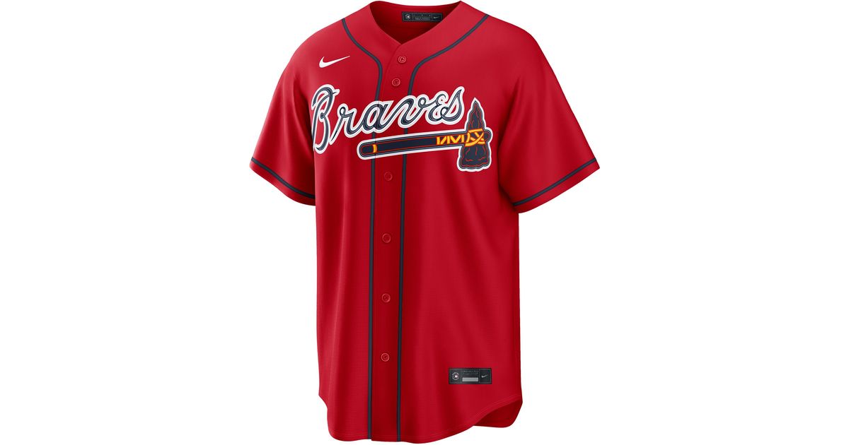 Nike Austin Riley Atlanta Braves Mlb Replica Jersey in Red for Men | Lyst