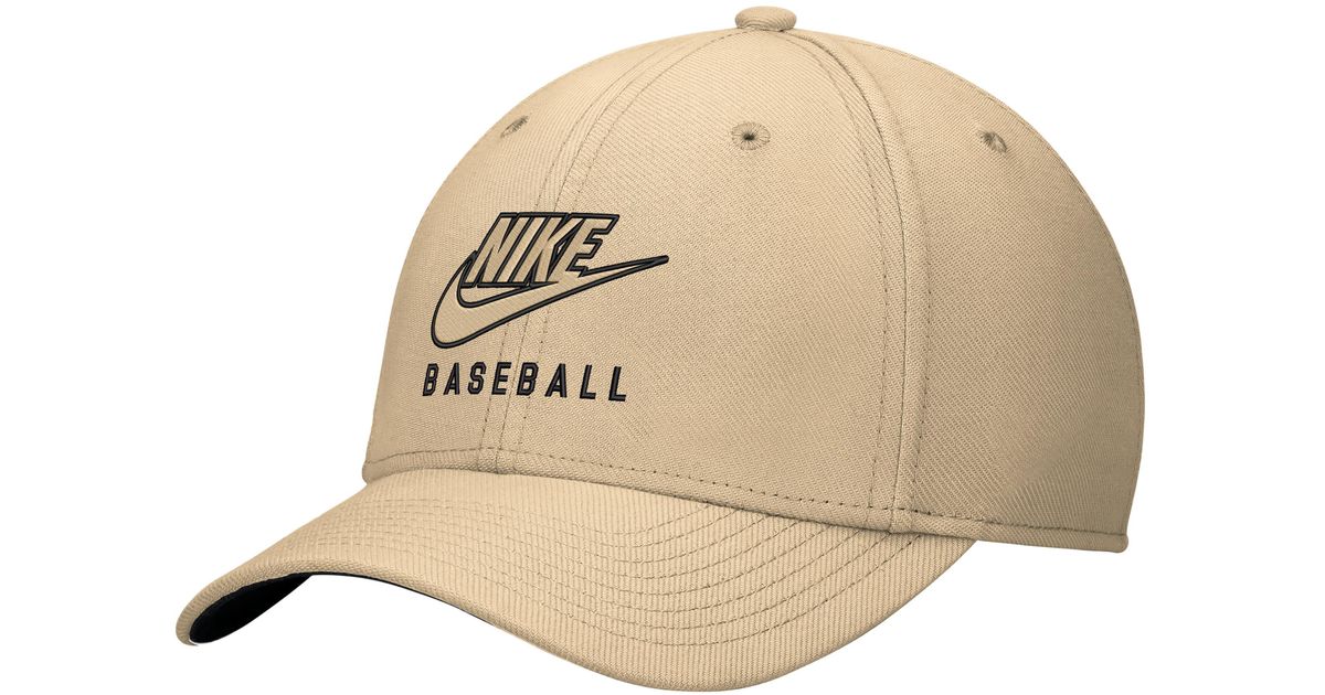 Nike Rise Baseball Swoosh Flex Cap in Natural | Lyst