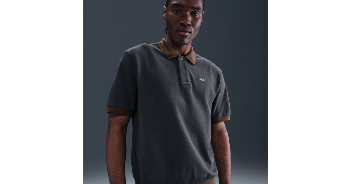 Nike Life Heavyweight Polo in Blue for Men | Lyst