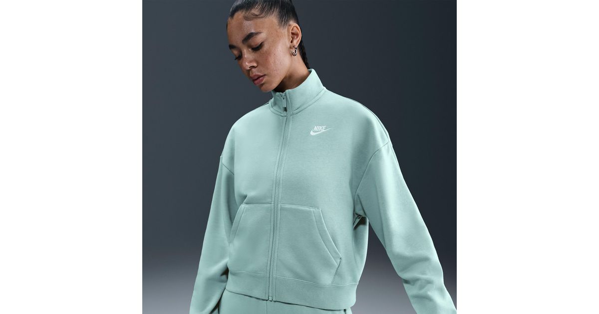 Nike Sportswear Club Fleece Loose Track Jacket in Blue | Lyst