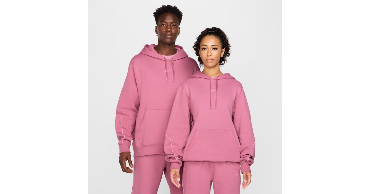 Nike Nocta Fleece Hoodie in Pink for Men | Lyst