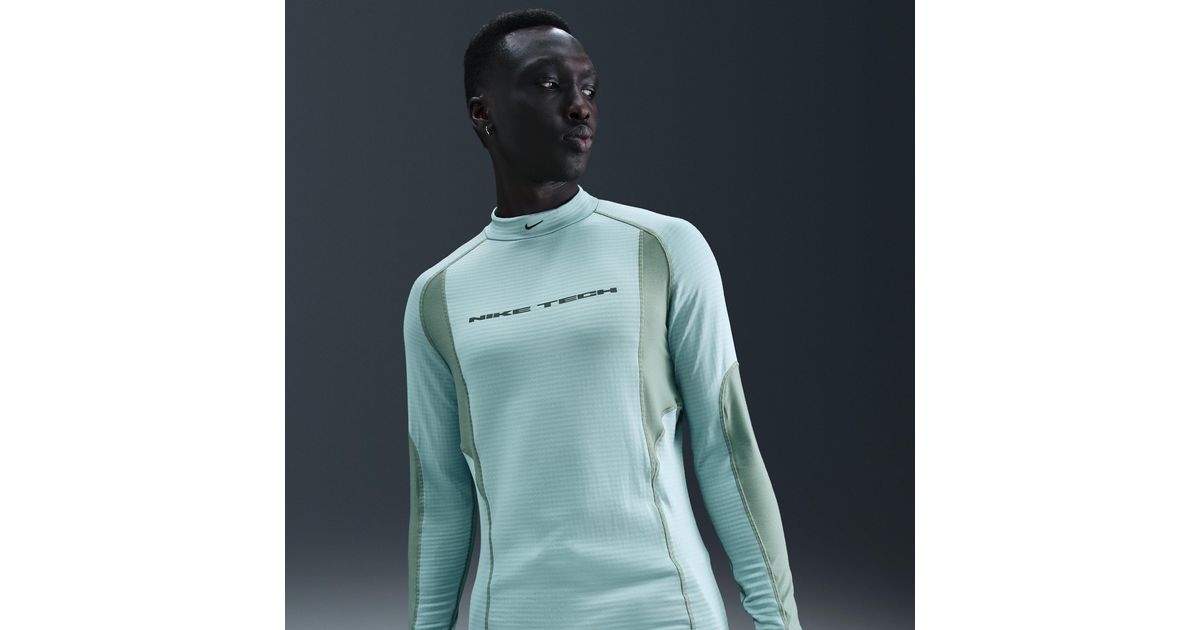 Nike Tech Base Layer Long Sleeve Top in Blue for Men | Lyst