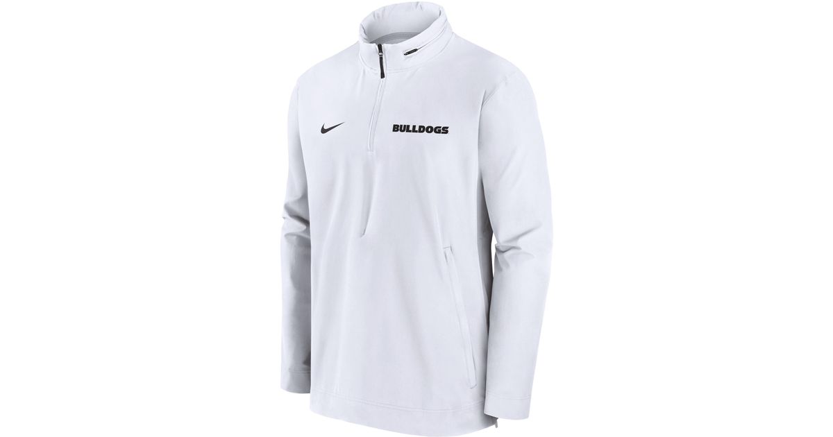 Nike Georgia Bulldogs Sideline Coach 'College 1/2-Zip Hooded Jacket in ...