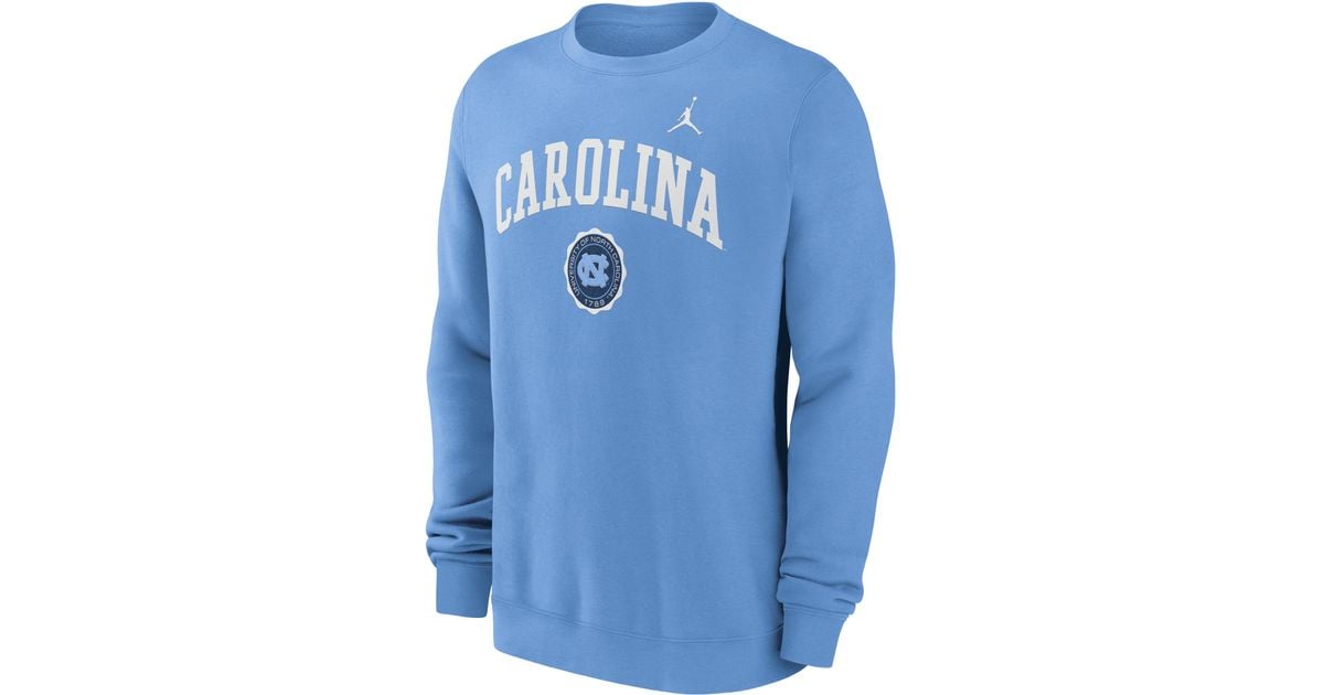 Nike North Carolina Tar Heels Arched Seal College Pullover Crew in Blue ...