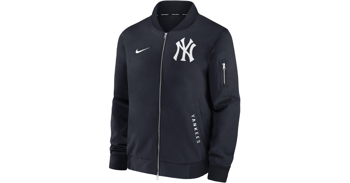 Nike New York Yankees Authentic Collection Dugout Mlb Full-Zip Bomber ...