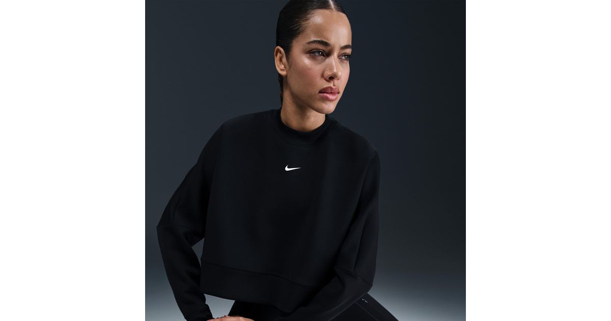 Nike Prima Dri-Fit Oversized Crew-Neck Cropped Top in Blue | Lyst