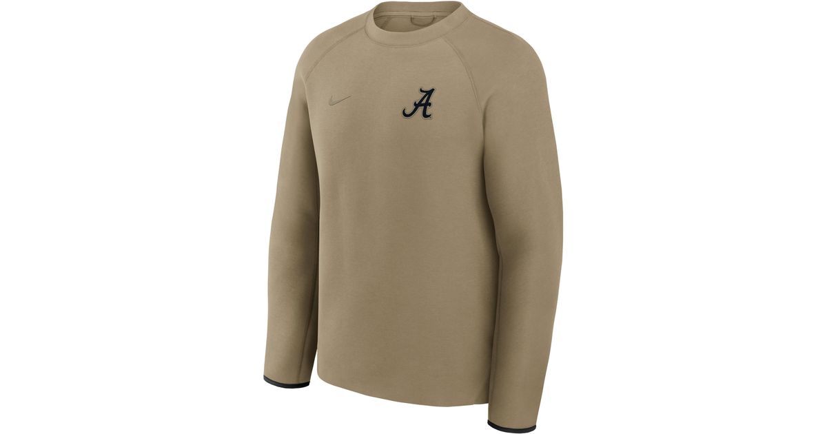 Nike Alabama Tech Fleece College Pullover Crew in Green for Men | Lyst