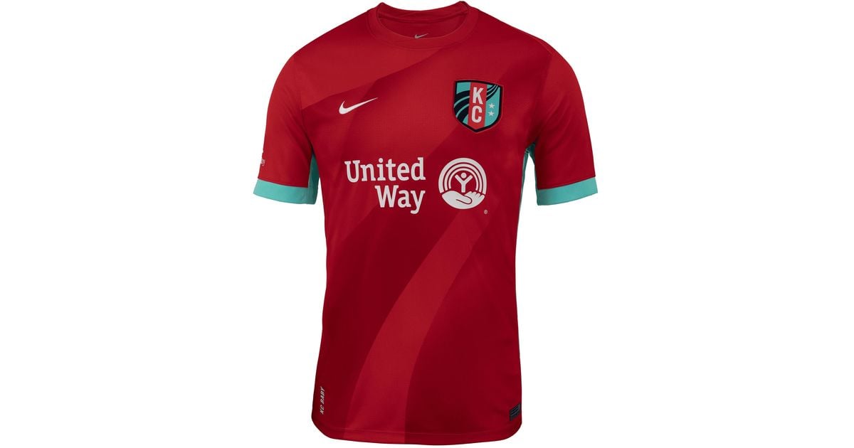 Nike Kc Current 2025 Stadium Home Dri-Fit Nwsl Replica Jersey in Red ...