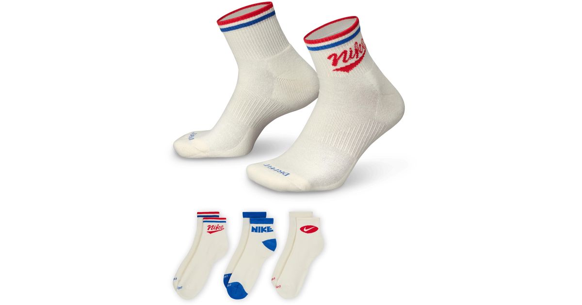 Nike Everyday Plus Ankle Socks (3 Pairs) for Men | Lyst UK