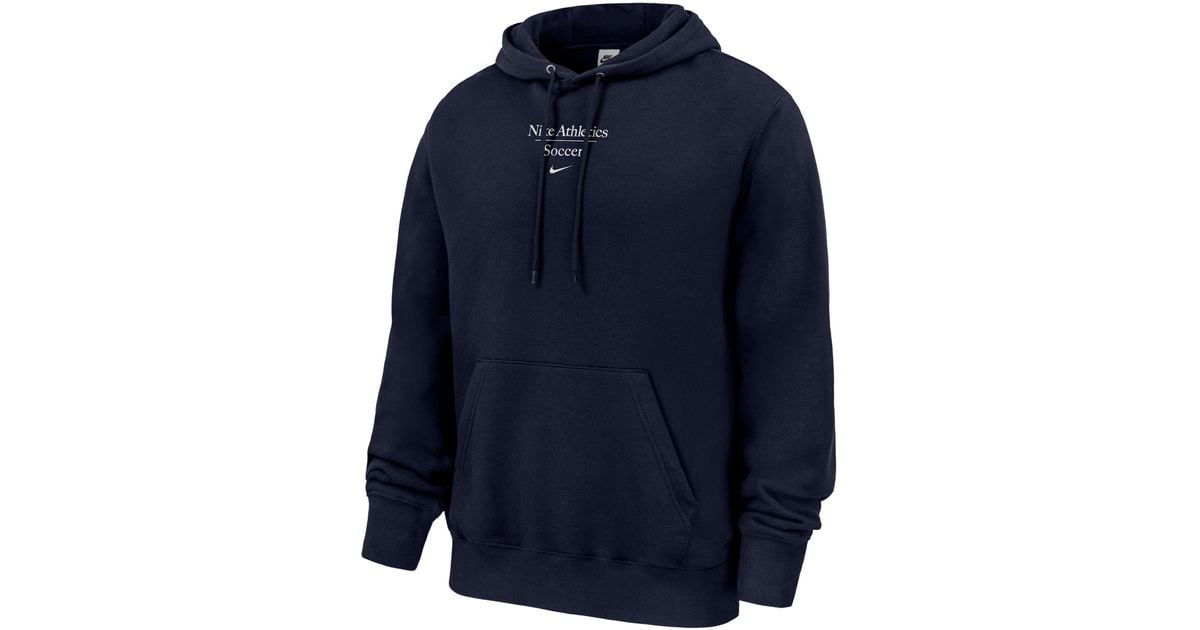 Nike Club Fleece Soccer Pullover Hoodie in Blue for Men | Lyst