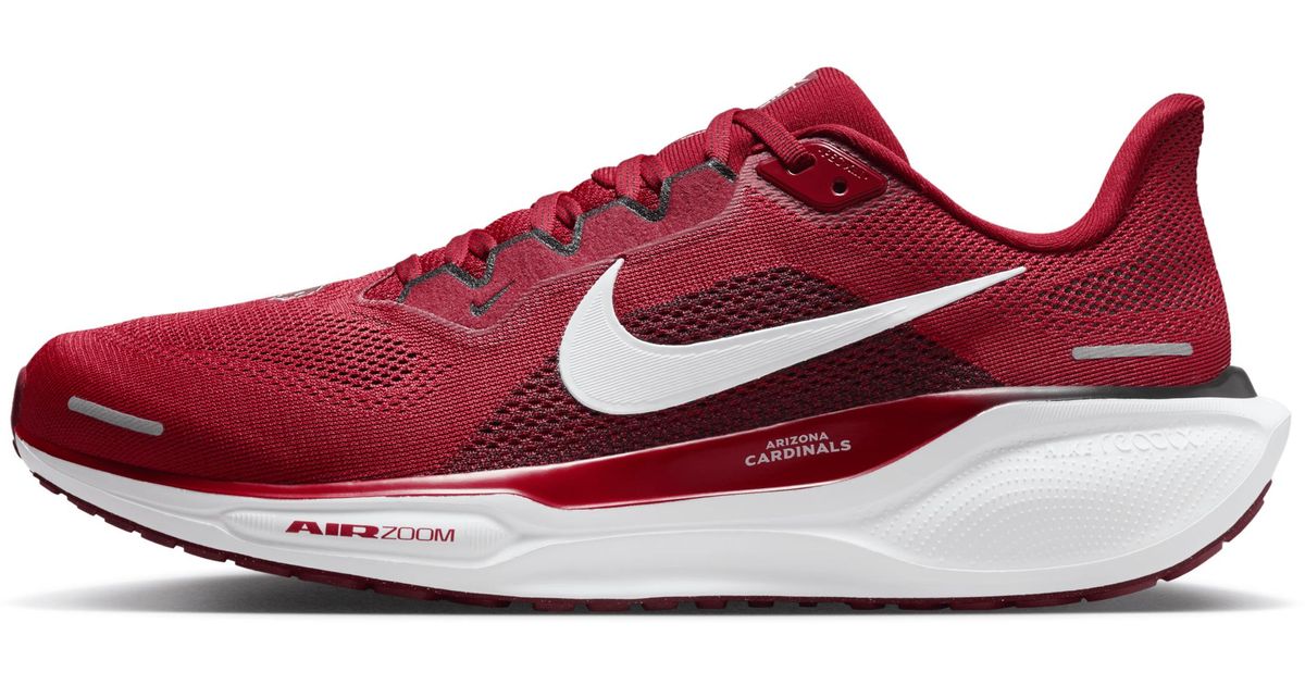Nike Pegasus 41 Nfl Arizona Cardinals Road Running Shoes in Red for Men ...