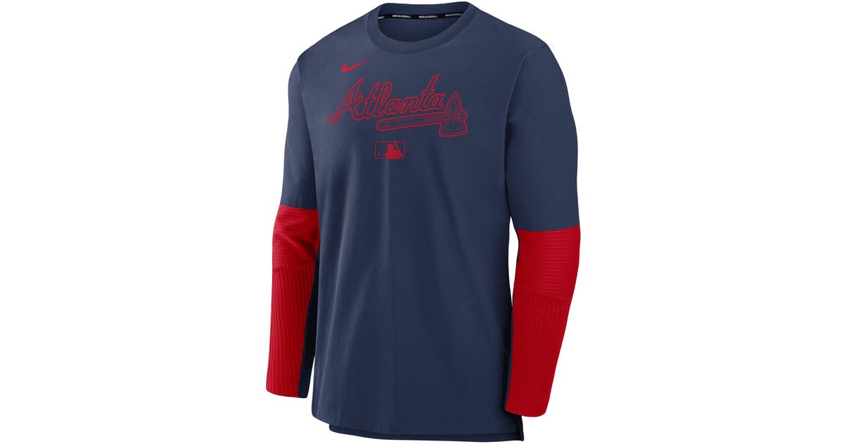 Nike Atlanta Braves Authentic Collection Player Dri-Fit Mlb Pullover ...