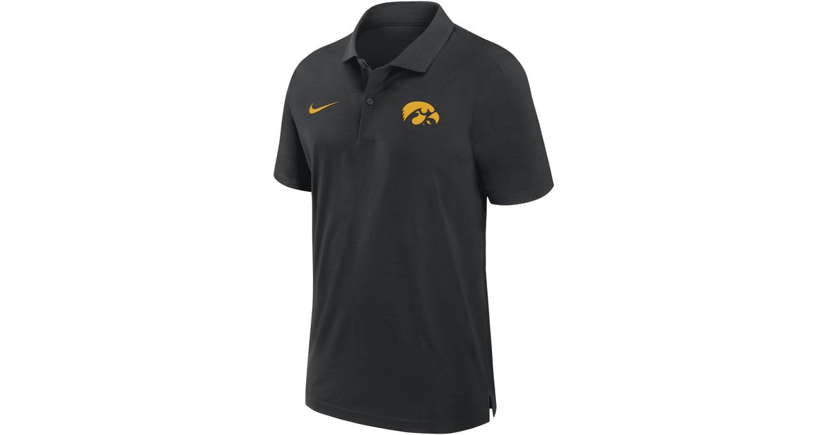 Nike Iowa Hawkeyes Sideline Dri-fit College Polo in Black for Men | Lyst
