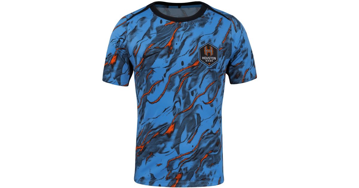 Nike Houston Dash 2025 Nwsl Short-Sleeve Pre-Match Top in Blue for Men ...