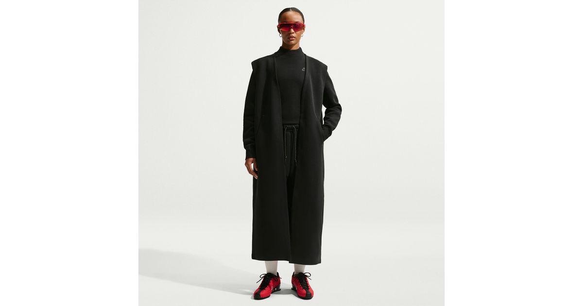 Nike Sportswear Tech Fleece Oversized Sleeveless Duster in Black | Lyst