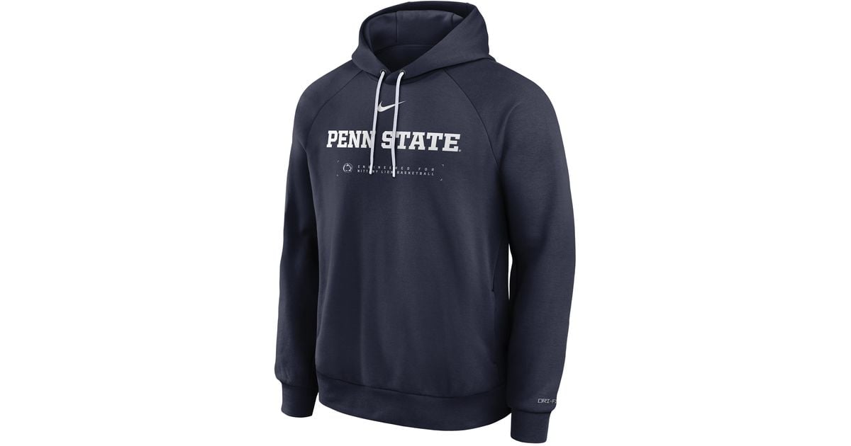 Nike Penn State Courtside Basketball Practice Dri-Fit Pullover Hoodie ...
