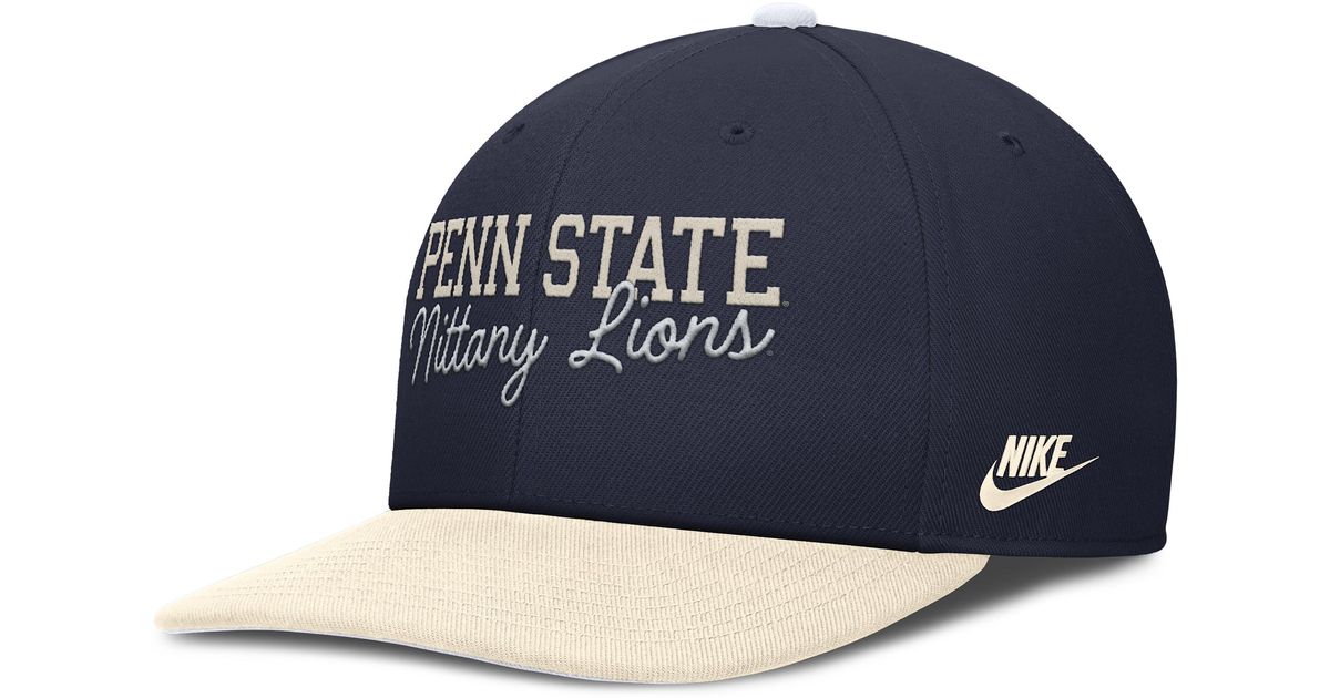 Nike Penn State Legacy Script Dri-Fit College Adjustable Hat in Blue ...