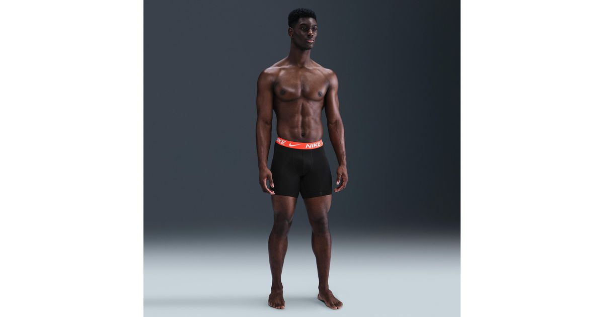 Nike Essential Micro Dri-Fit Boxer Briefs (3-Pack) in Orange for Men | Lyst