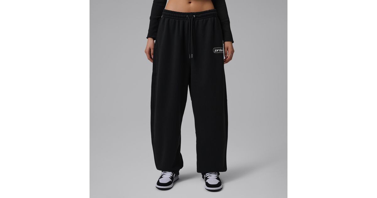 Nike Flight Fleece Baggy Pants in Black | Lyst