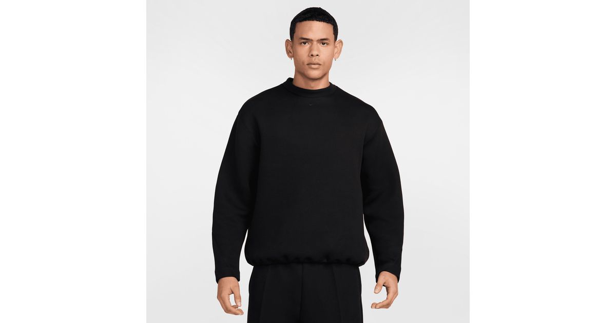 Nike Tech Fleece Crew in Black for Men | Lyst
