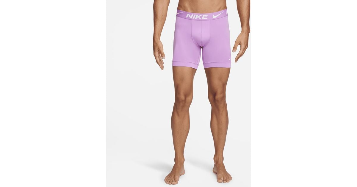 Nike Dri-fit Essential Micro Boxer Briefs (3-pack) in Pink for Men | Lyst