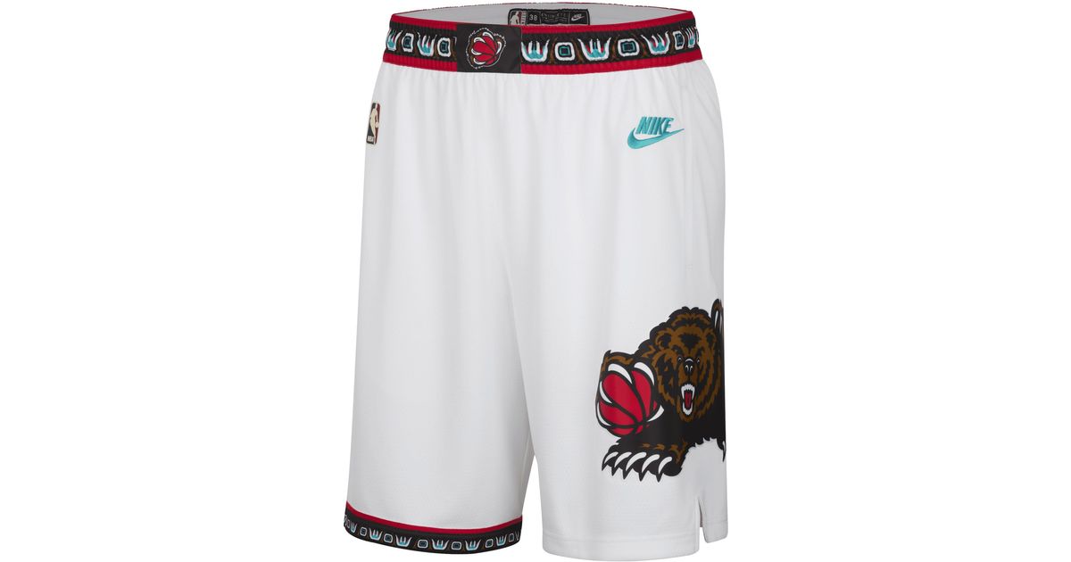 Nike Memphis Grizzlies 2024/25 Hardwood Classics ' Dri-Fit Nba Swingman Shorts in White for Men ...